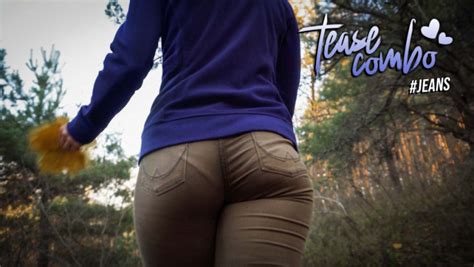 Teasecombo Pawg Milf In Tight Jeans Walking Outdoors Visible Panty