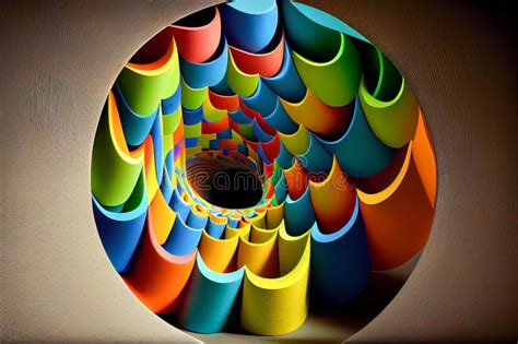 Geometric Optical Illusion Ai Illustration Stock Illustration Illustration Of Gradient