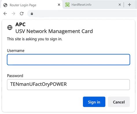 Apc Usv Network Management Card Default Password How To
