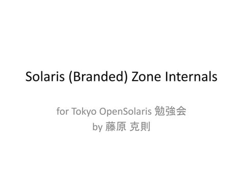 Solaris Branded Zone Internals Pdf Operating Systems Computer