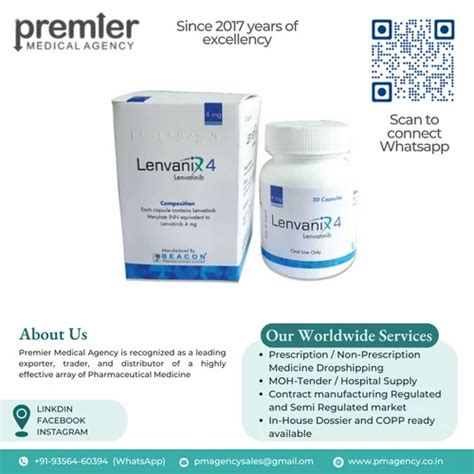 Lenvanix Lenvatinib 4 Mg Capsules At ₹ 9112 Box Lenvatinib Capsule In Nagpur Id 2853994674888