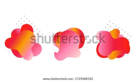Set Fluid Gradient Vector Shapes Design Stock Vector Royalty Free