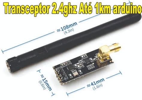 arduino módulo nrf24l01 pa lna rf antena transceptor 2 4ghz até 1km