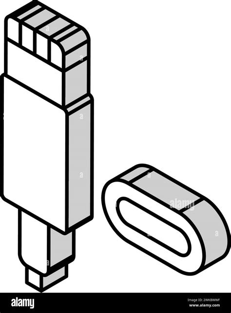 Lightning Cable Isometric Icon Vector Illustration Stock Vector Image