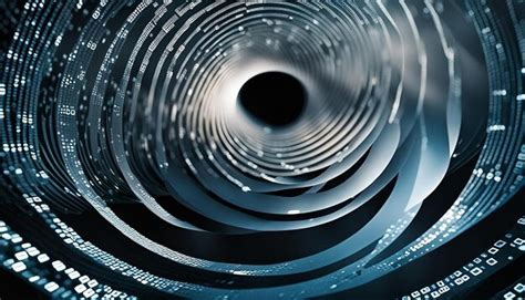 Binary Code Swirling Like A Digital Tornado Wallpaper Premium Ai