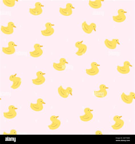 Seamless Yellow Rubber Duck Pattern Vector Stock Vector Image And Art Alamy