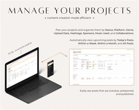Content Creator Notion Template Social Media Notion Planner Content Creator Notion Planner