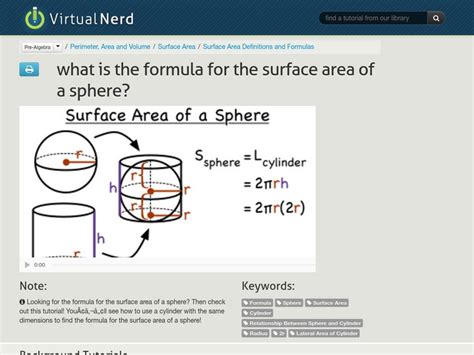 Sphere Surface Area Formula
