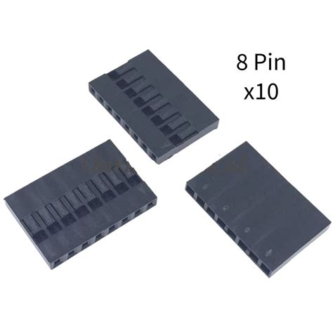 Conector Dupont 8 Pin Housing Plástico 1 Fila 2 54mm Kit 10 Electronica Club