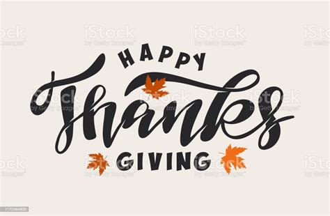 손으로 그린 추수 감사절 타이포그래피 포스터 엽서 가을 아이콘 로고 또는 배지에 대한 질감 배경에 축하 인용 해피 추수 감사절 안녕하세요 가을 벡터 빈티지 스타일의 서예