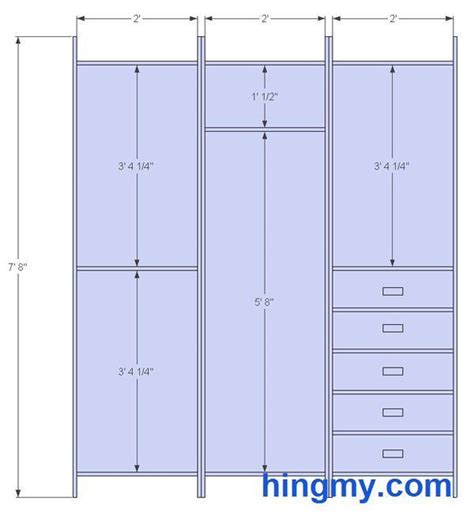 Standard Size Of Closet Walk In Closet Dimensions Interior