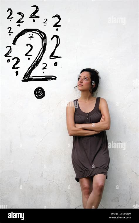 Women With Question Marks Stock Photo Alamy