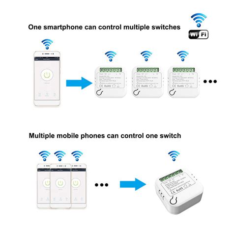 스마트 와이파이 스위치 릴레이 무선 블루투스 호환 듀얼 모드 스위치 모듈 10a 회로 차단기 스마트 전자