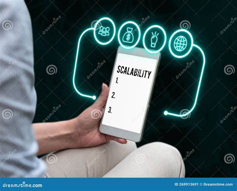 conceptual caption scalability business approach capable of being easily expanded or upgraded