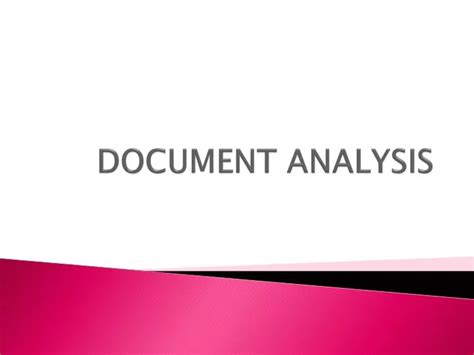 PPT DOCUMENT ANALYSIS PowerPoint Presentation Free Download ID