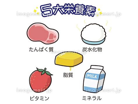 五大栄養素の栄養イラストセット 193104222 イメージマート