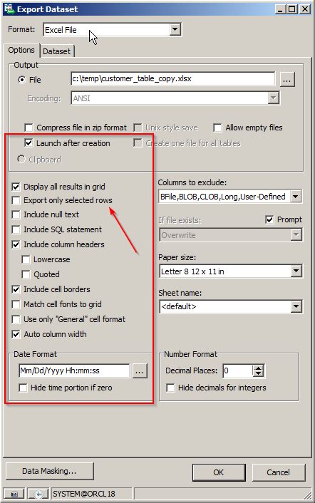 Copying Database Data To Microsoft Excel Via Toad For Oracle