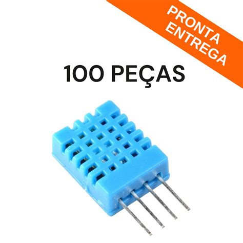 Kit 100 Peças Sensor De Temperatura E Umidade Dht11 5v 500ma Sensor Achei Componentes