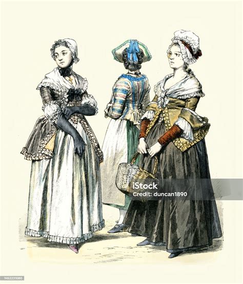 18 세기 여성 패션 독일 카를 스루에 비엔나 프랑크푸르트 역사 시대 의상 18세기에 대한 스톡 벡터 아트 및 기타 이미지 18세기 18세기 스타일 프랑크푸르트 마인