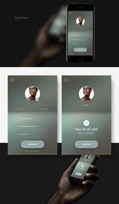 SignUp Form Mobile UI On Behance