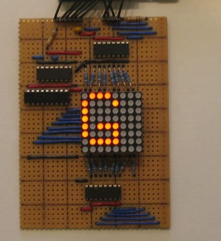 LED Matrix Display Using TD62783 Microcontroller ATMega32 AVR
