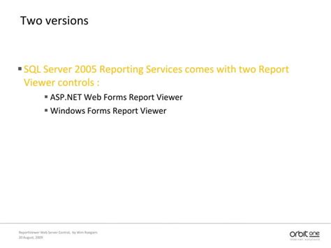reportviewer web server control ppt