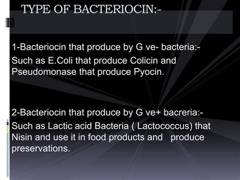 Bacteriocin Pptx Chemistry Science