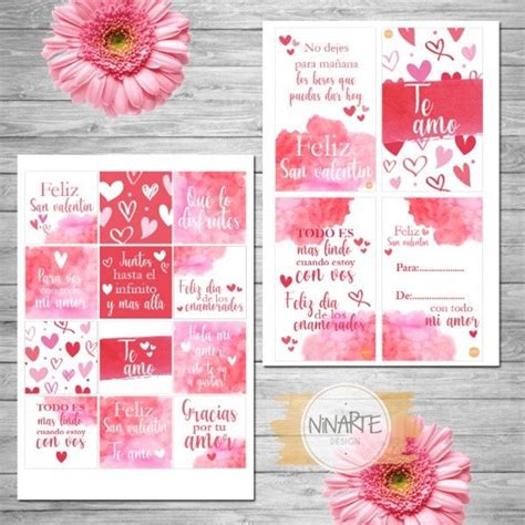 Kit Imprimible San Valentin Dia De Los Enamorados Acuarela Etsy México
