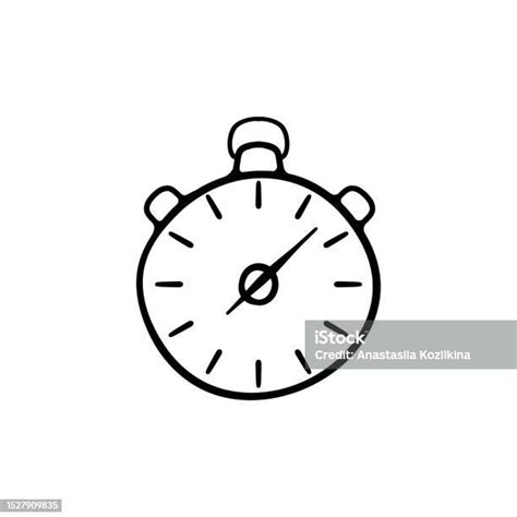 스톱워치 라인 아이콘입니다 시간 스포츠 달리기 시계 시작 타이머 분 기록 벡터 블랙 라인 아이콘 개념에 대한 스톡 벡터 아트 및 기타 이미지 Istock