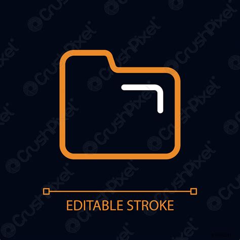 Folder Pixel Perfect Color Linear Ui Icon For Dark Theme Stock Vector 5625041 Crushpixel