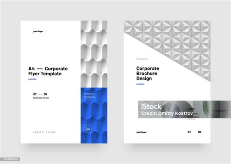 세미나 컨퍼런스 또는 관련 비즈니스를 위한 기업 레이아웃 템플릿입니다 3차원 형태에 대한 스톡 벡터 아트 및 기타 이미지 3차원 형태 건물 외관 벽돌 Istock