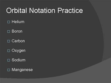 ELECTRON Orbital Notation Noble Gas Notation And Valence