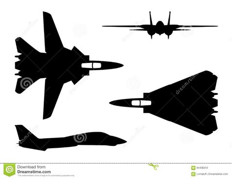 F 14 Tomcat Silhouette Vector Illustration