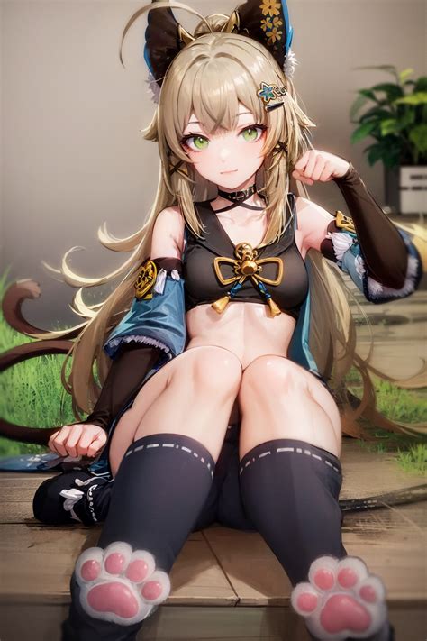 Rule 34 Ai Generated Cat Ears Cat Tail Catgirl Genshin Impact Kirara