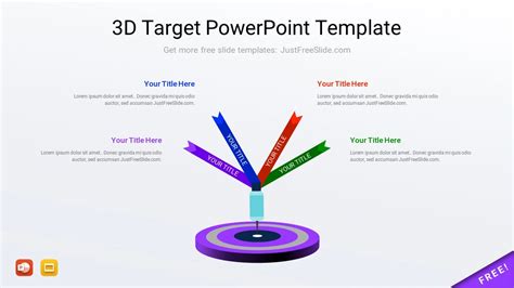 Free 3d Target Powerpoint Template 2 Layouts Just Free Slide