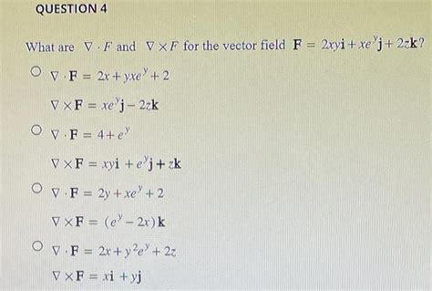 Solved What Are F And F For The Vector Field Chegg