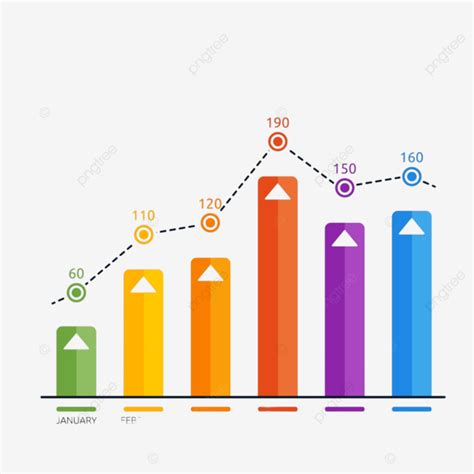 Arrow Bar Graphic Chart Statistic Data Infographic Infographic Strategy Report Png And Vector