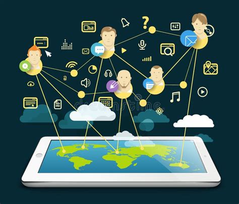 Abstract Scheme Of Modern Computer Network Stock Vector Illustration
