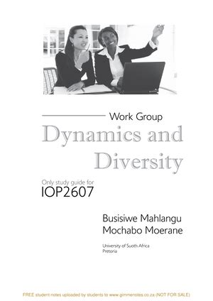TUT201 02 2022 Tut Letter 202 1 1 Tutorial Letter 201 2 Work Group Dynamics And Diversity