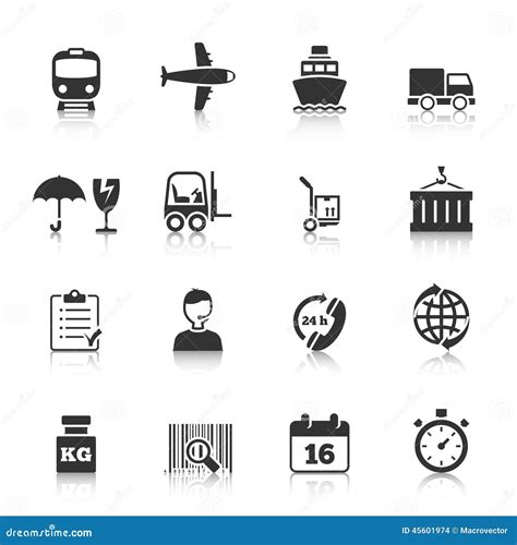 Logistics Icons Set Stock Vector Illustration Of Logistic 45601974