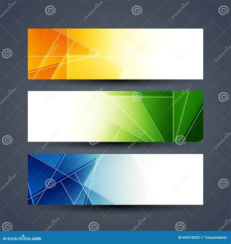 Abstract Colorful Web Header Designs Stock Vector Illustration Of Shape Element 69574223