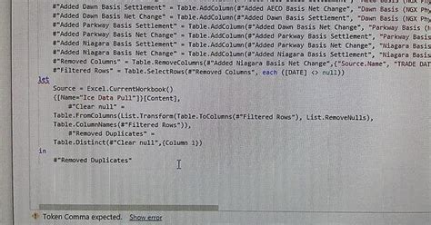 “token Comma Expected” Any Ideas What Is Wrong Excel