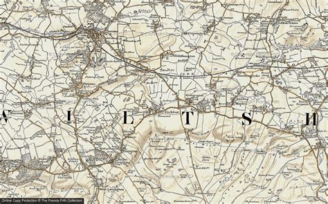 Historic Ordnance Survey Map Of Urchfont 1898 1899