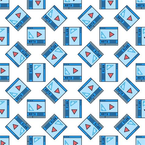 Premium Vector Math Online Video Vector Mathematics Science Learning Concept Colored Seamless