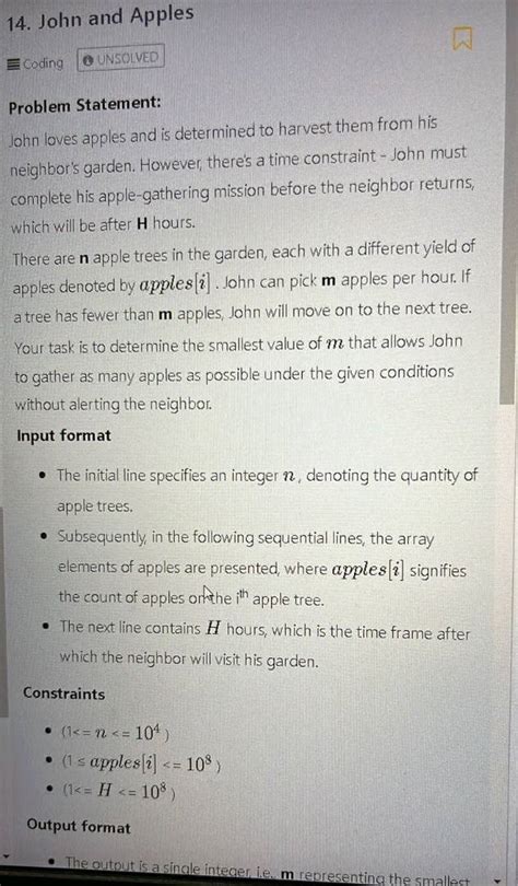 14 John And Apples Coding Unsoived Problem Studyx