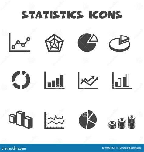 Statistics Icons Stock Vector Image Of Graphic Market 40981276