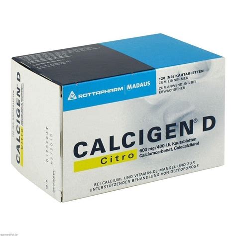 Calcigen D Citro Colecalciferol Calcium Carbonate Chewable Tablets Uk