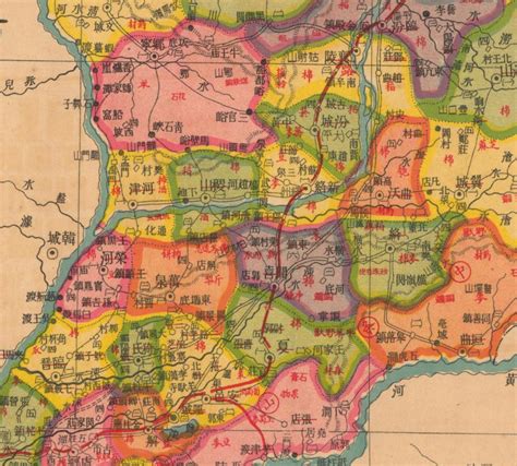 1937年山西省明细地图 地图114网