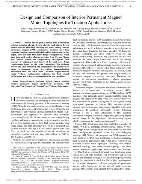 Pdf Design And Comparison Of Interior Permanent Magnet Motor