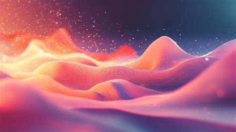 Vibrant Data Visualization Abstract Illustration Of Flowing Waves And Dynamic Points In Vivid
